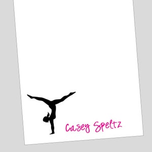 Gymnast Notepad, Gift for Gymnastics Team, Personalized Notepad ...