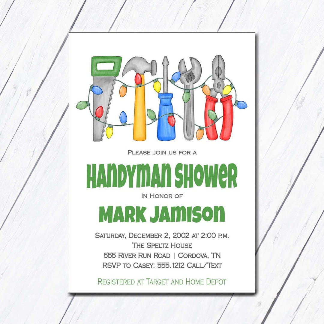 Tool Birthday Invitation Christmas Bridal Shower Tool Party - Etsy