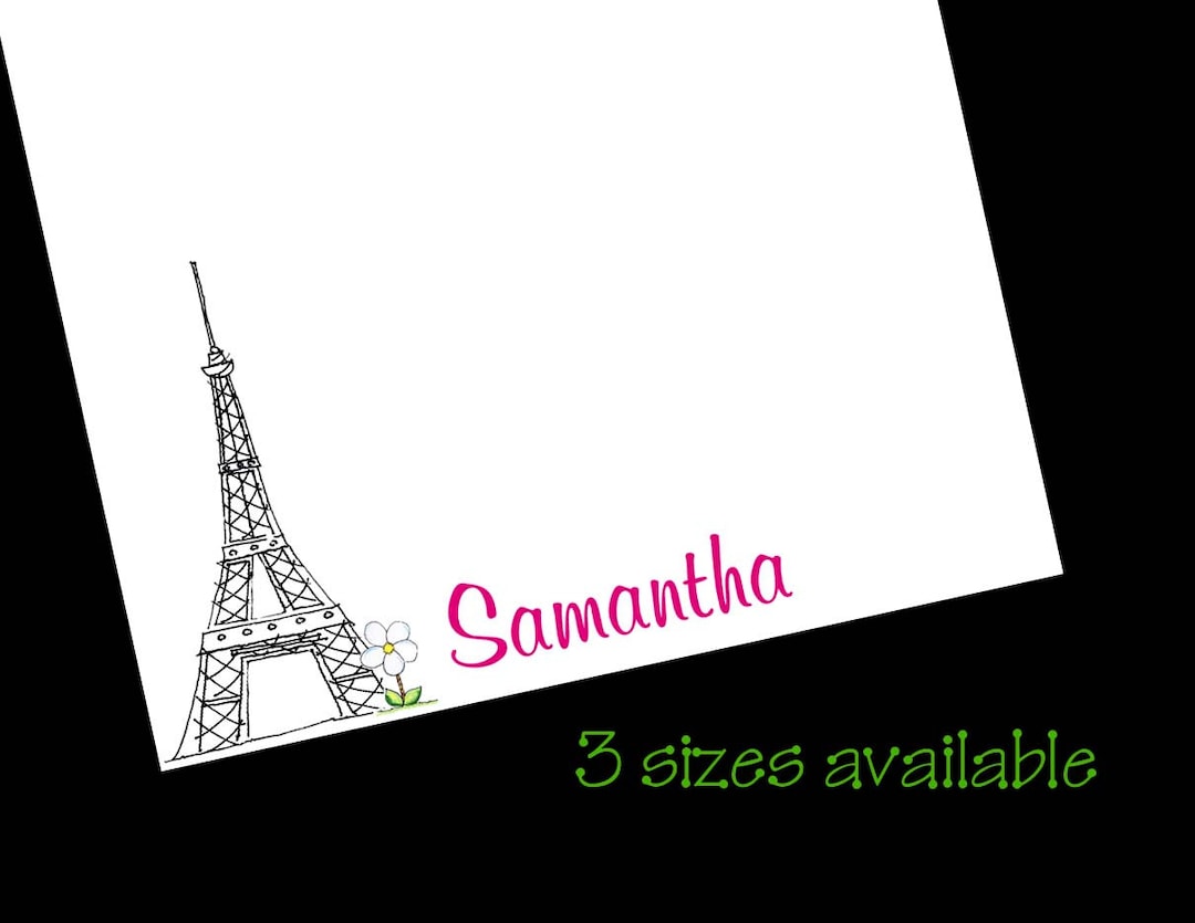 Paris Notepad, Personalized Stationery, to Do List, Memo Notes ...
