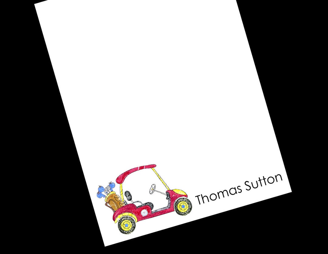 Golf Cart Notepads, Golfer Gift, Golf Stationery - Etsy