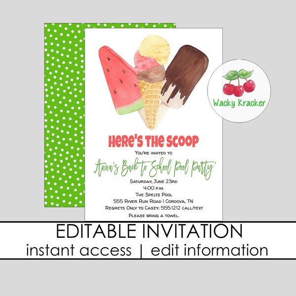 School Ice Cream Social - Etsy