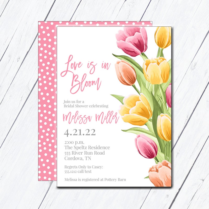 Tulip Invitation - Etsy