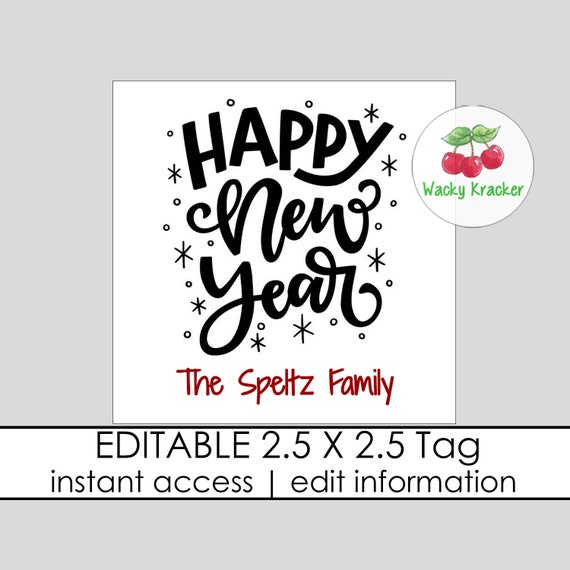 Have New Year Gift Tag Personalized New Year's Party - Etsy