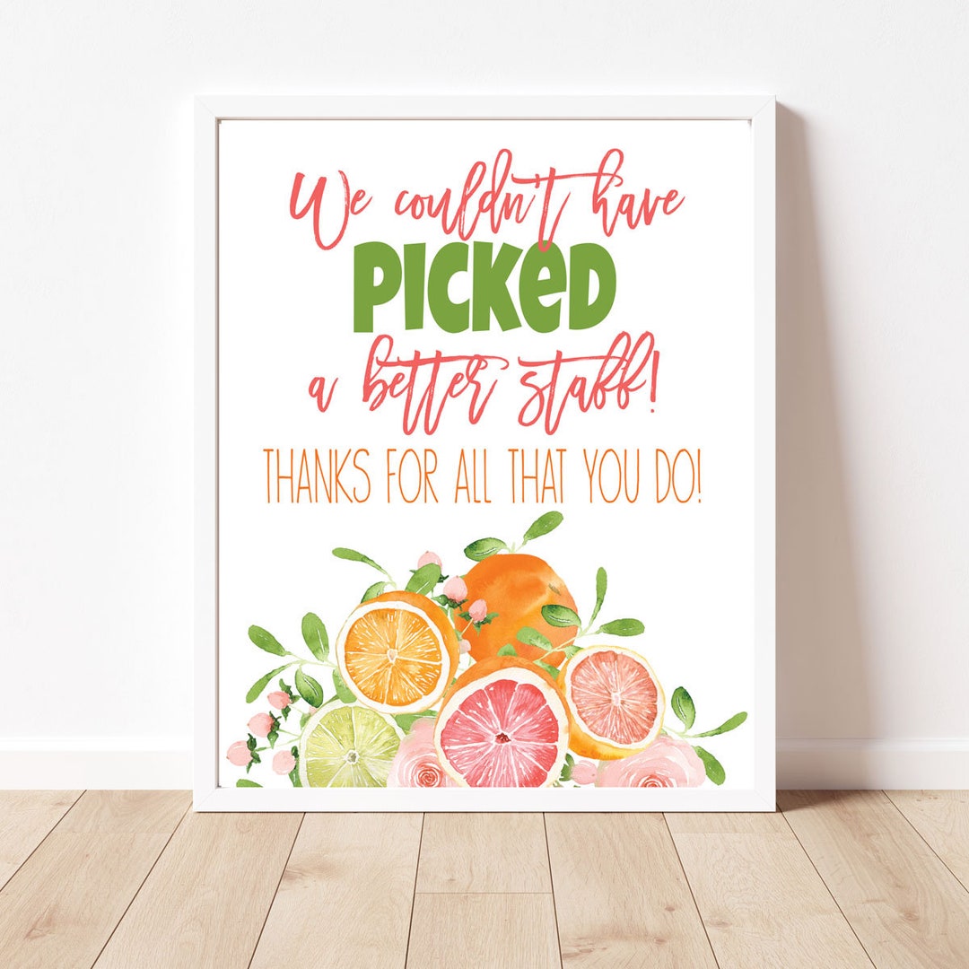 Fruit Sign, Teacher Appreciation Week, Instant Download, Snack Table ...