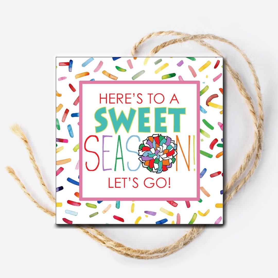 Cheer Tag, Sweet Season Printable Gift Tags, Good Luck Game Day, Cheer ...