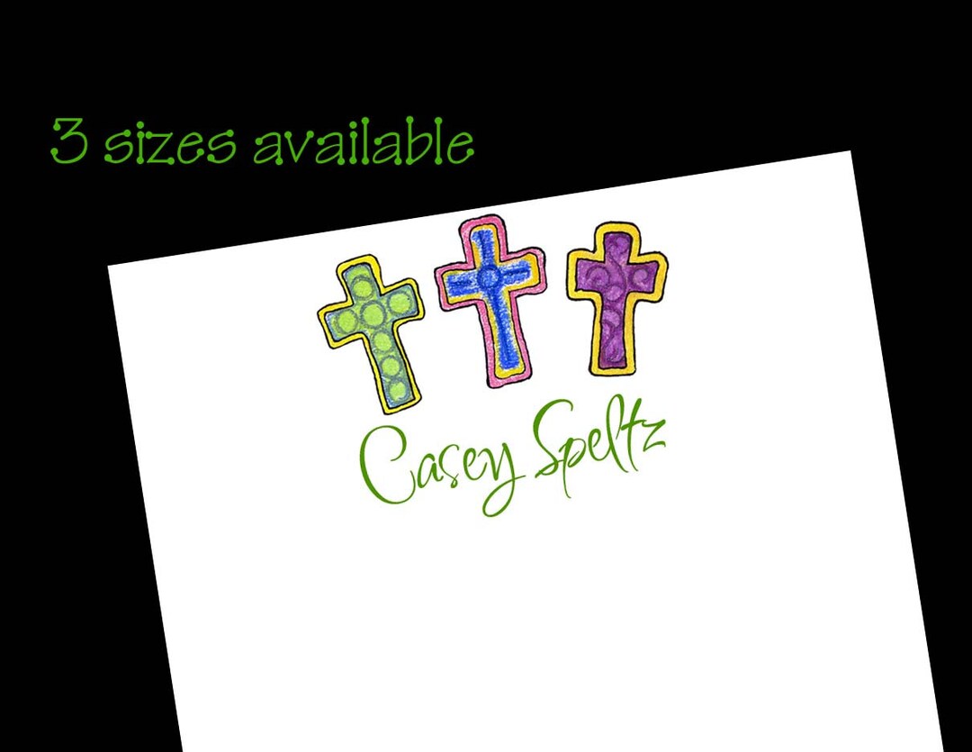 Cross Notepads, Sunday School Teacher Gift, Cross Stationery, Religious ...