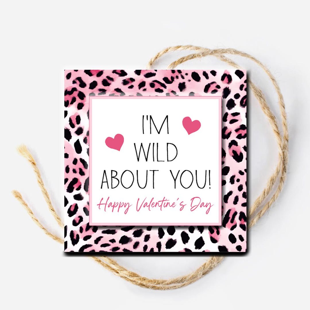 Printable Animal Cookie Valentine's Day Tag, Circus Valentine, Wild ...