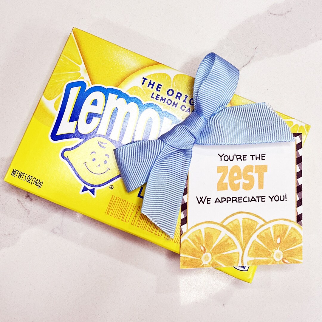 You're the Zest, Lemon Gift Tag, Appreciation Gift, Instant Download ...