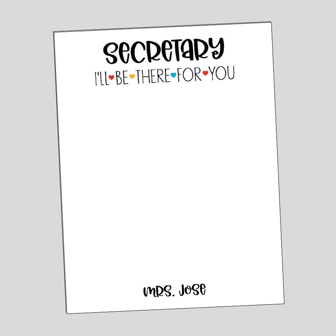 Secretary Notepad, Back to School, Gift for Administrative Assistant ...