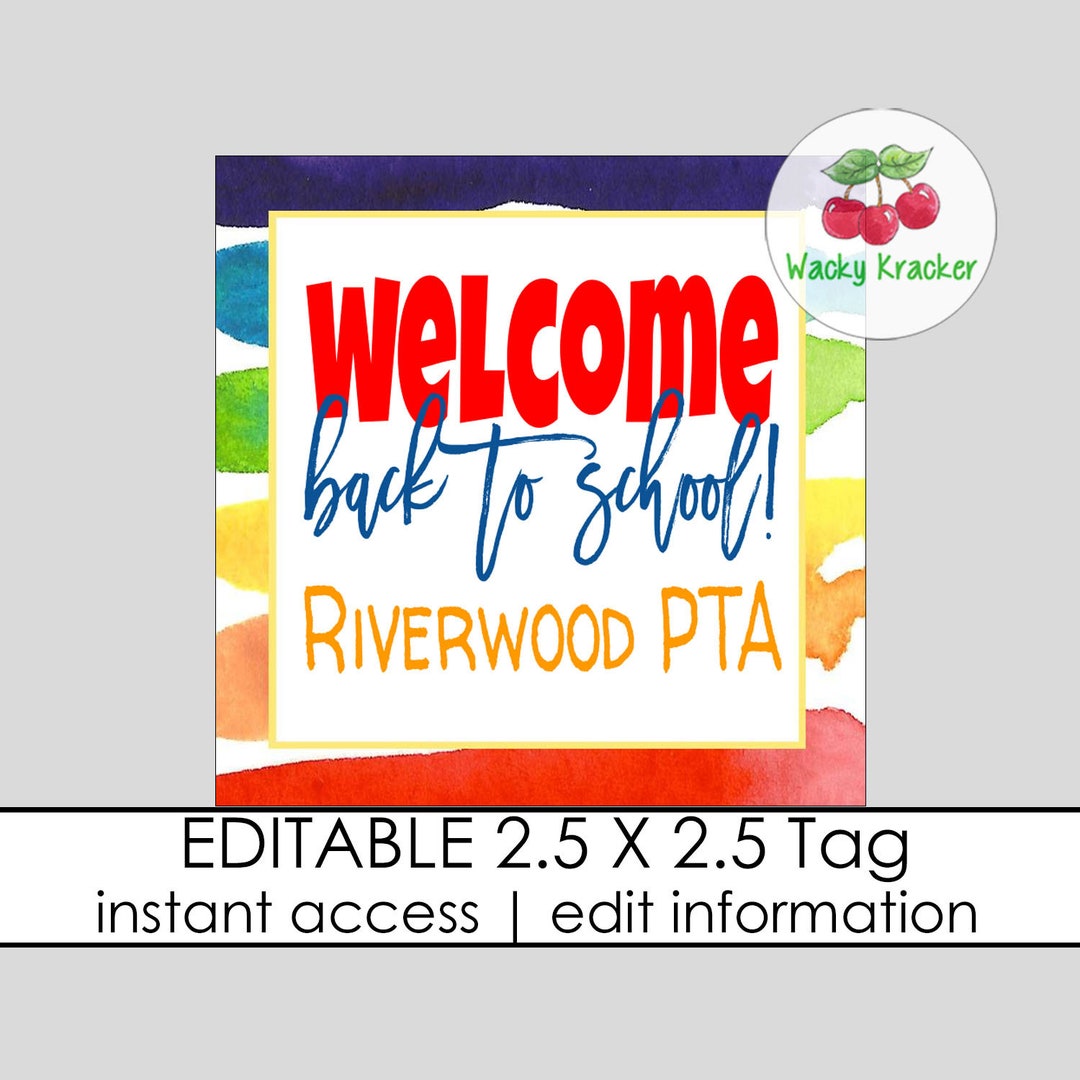 Welcome Back Gift Tag, First 1st Day of School, New School Year ...