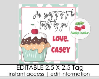 Christmas Teacher Gift Tags How Sweet It is to Be Taught by - Etsy