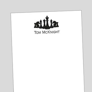 Chess Notepad, Personalized Notepad, Chess Club Gift, Stationery for ...