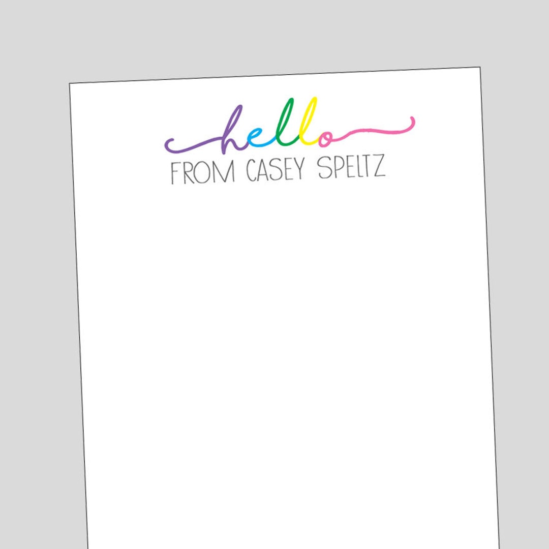 Hello Notepad, Back to School Gift, Teacher Appreciation Gift ...