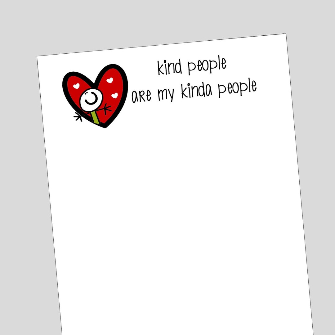 Kind People Notepad, Personalized Notepad, Kindness Matters, Counselor ...