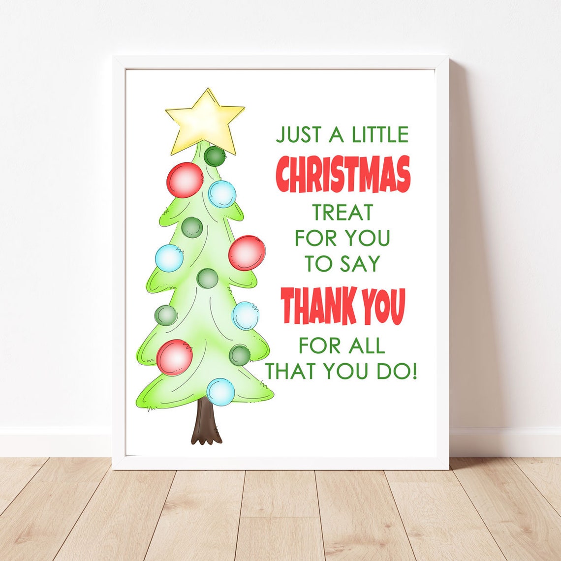 Teacher Appreciation Sign Christmas Printable Sign Instant - Etsy