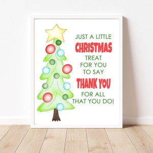 Teacher Appreciation Sign, Christmas Printable Sign, Instant Download ...