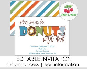 Donuts With Dad Flyer - Etsy