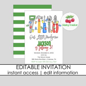 Tool Birthday Invitation Christmas Bridal Shower Tool Party - Etsy