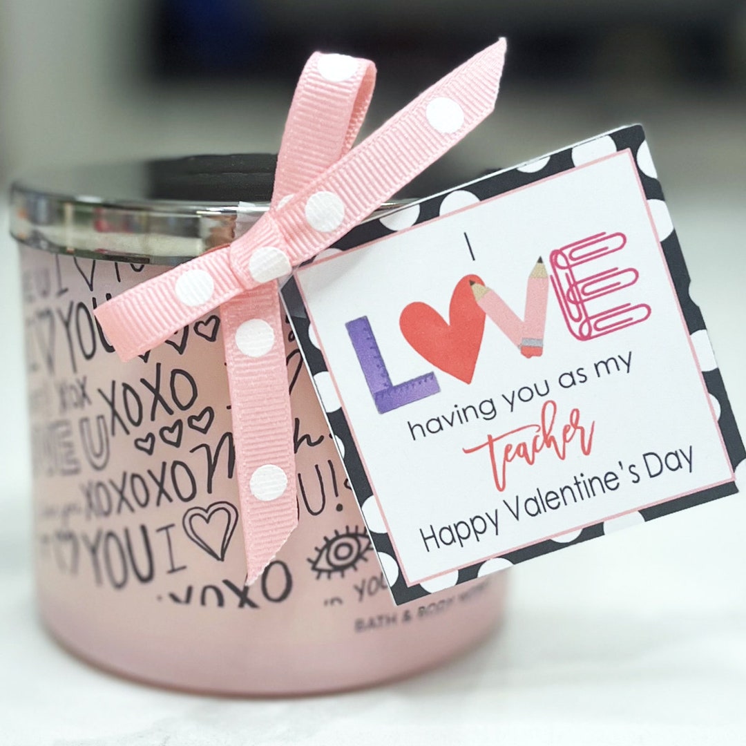 I Love Having You as My Teacher Valentine's Day Card, Printable Gift ...