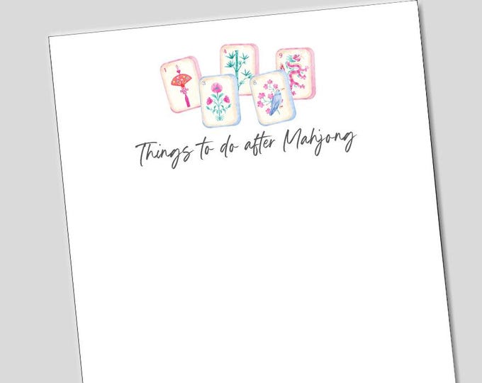Mahjong Note Cards - Etsy