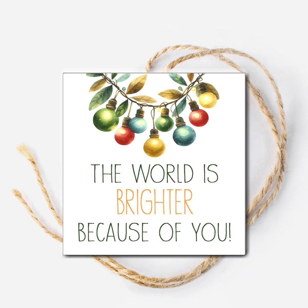 Christmas Candle Tag, Candle Gift Tag, Appreciation Gift, Random Act of ...