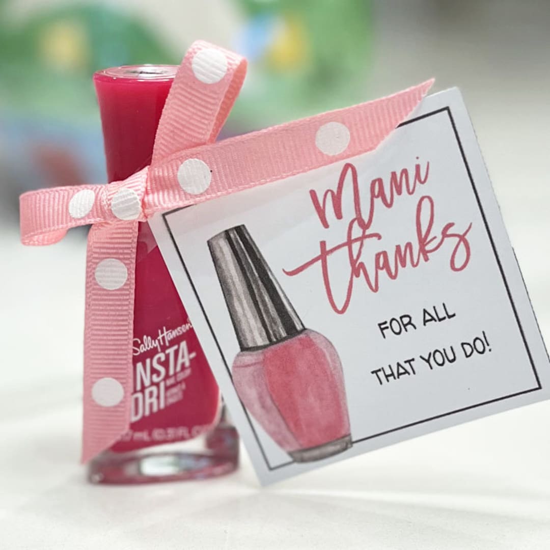 Nail Polish Tag, Gift for Teacher Appreciation, End of the Year Teacher ...