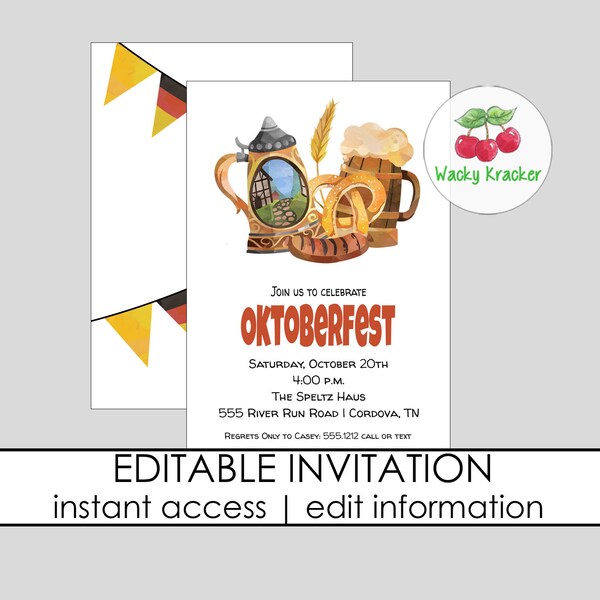 Oktoberfest Birthday Invitation - Etsy