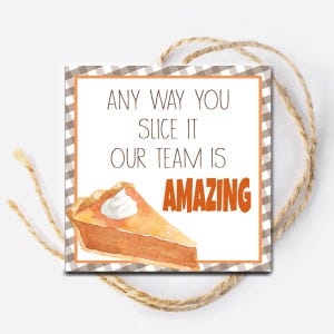 Any Way You Slice It Our Team is Amazing, Appreciation Gift Tags ...