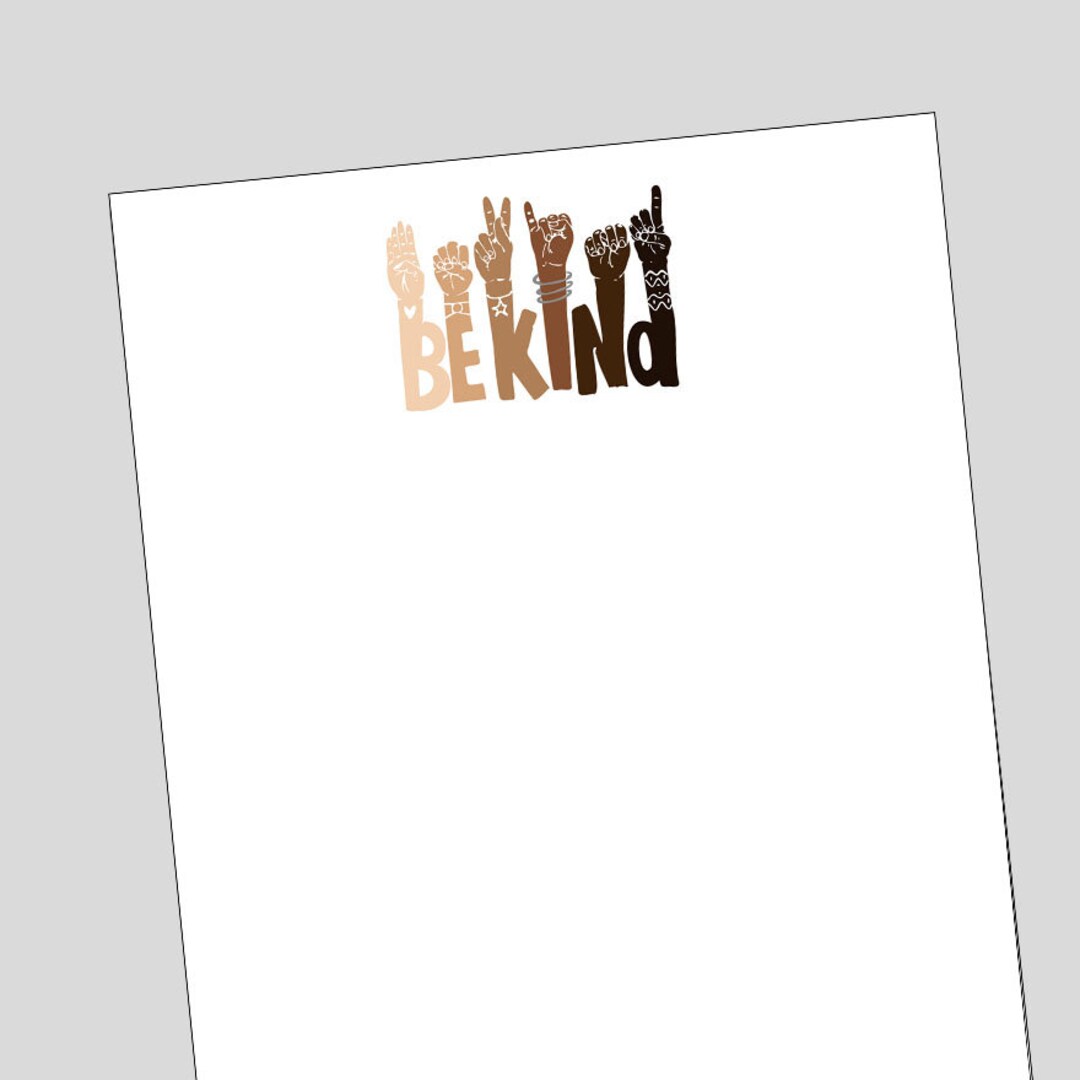Be Kind Notepad Sign Language Teacher Notepad Teacher Gift - Etsy