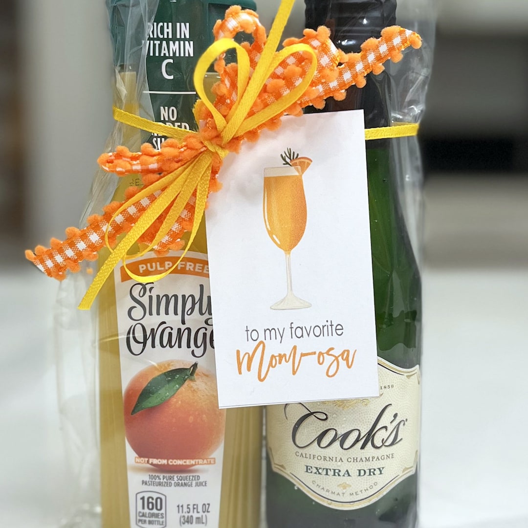 Printable Mimosa Gift Tag for Mother's Day, Mother's Day Gift ...