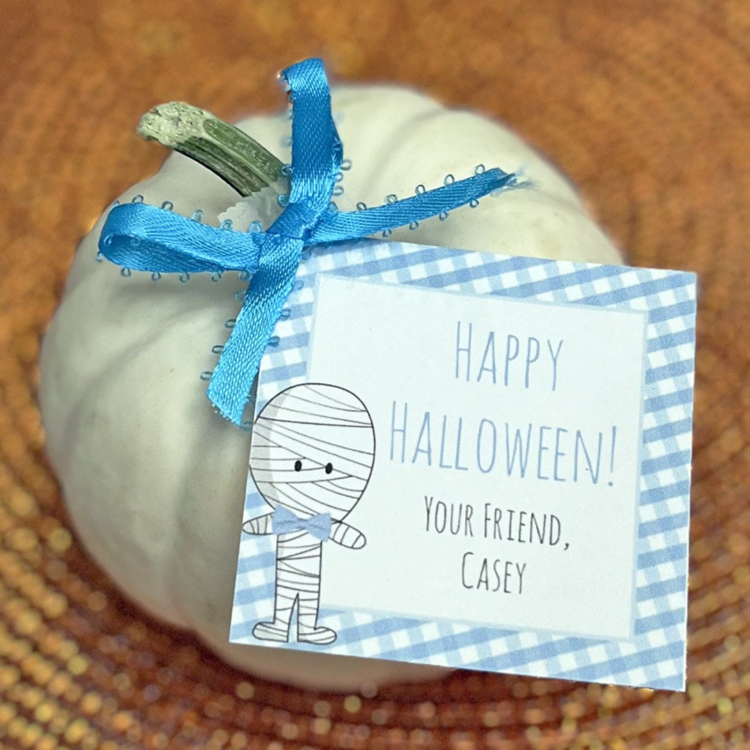 Printable Mummy Halloween Tag, Halloween Gift Tag, Instant Download ...
