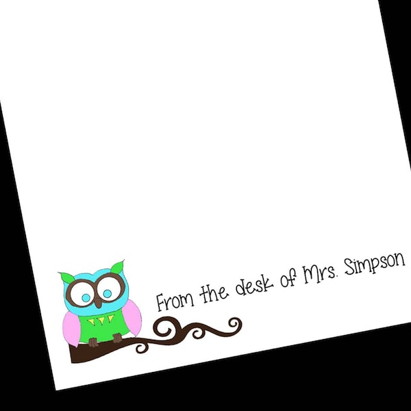 Owl Notepad - Etsy
