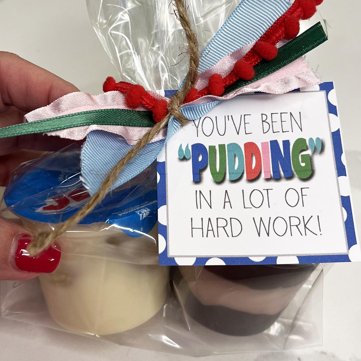 Printable Pudding Tag, Testing Encouragement Tag, Good Luck Student Tag ...