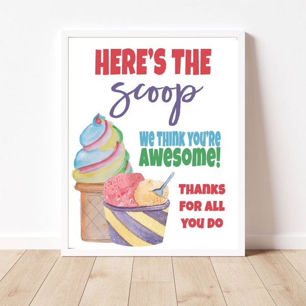 Ice Cream Staff Appreciation - Etsy