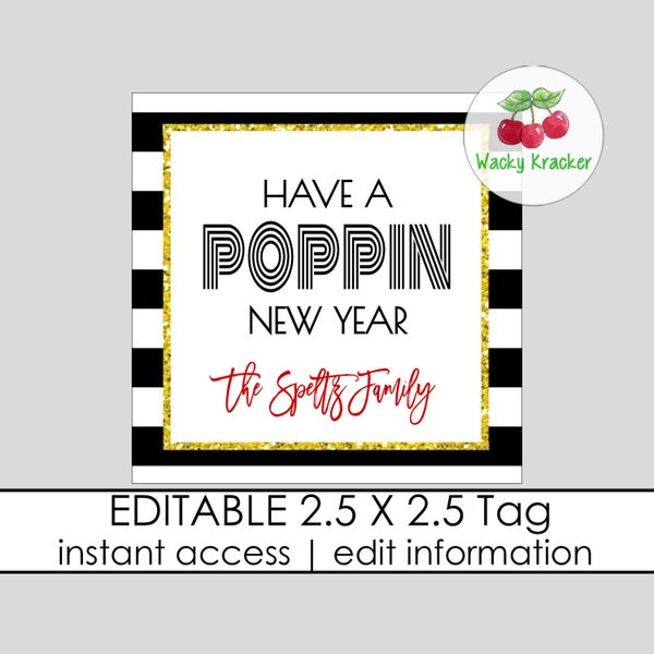 Have a Poppin New Year - Etsy