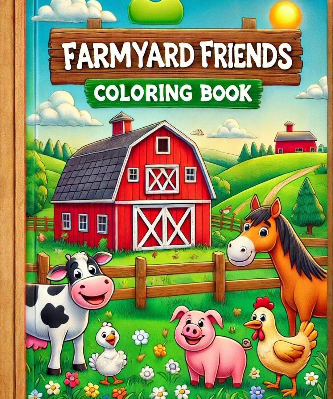 Farm Animal Coloring Pages | Cute Farmyard Friends Printables | Instant ...