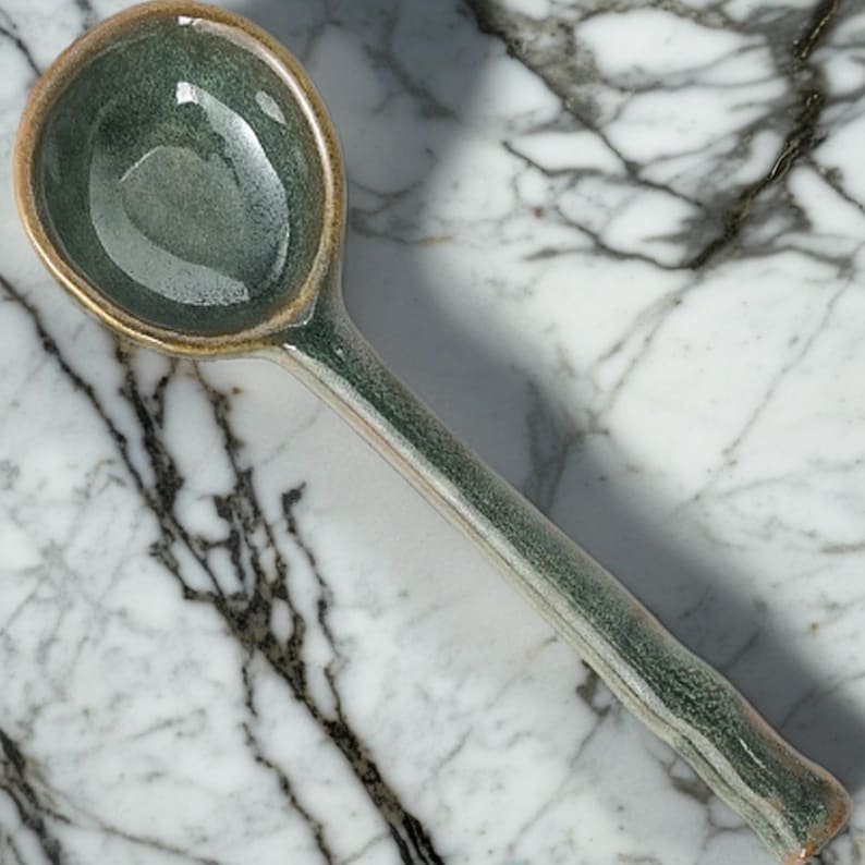 Handmade Ceramic Coffee Spoons – Rustic Pottery Stirring Spoon for ...