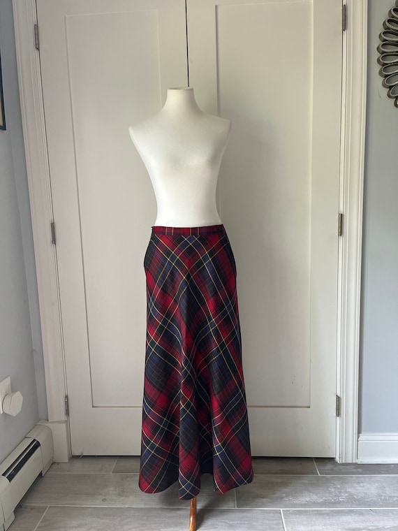 Vintage Tartan Plaid Skirt Ralph Lauren Gem 7712