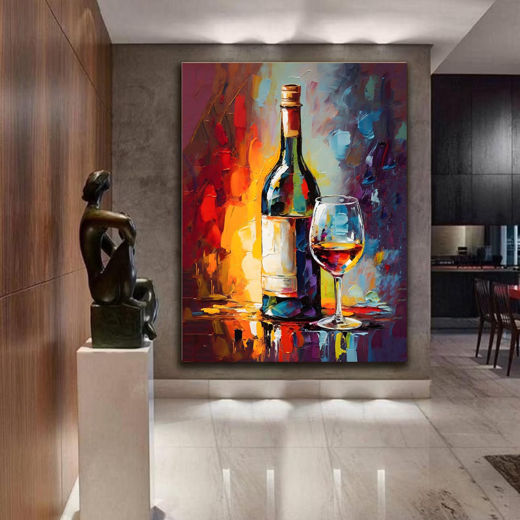 Red Wine Abstract Art Print – Digital File for Bar Kitchen or Cellar ...