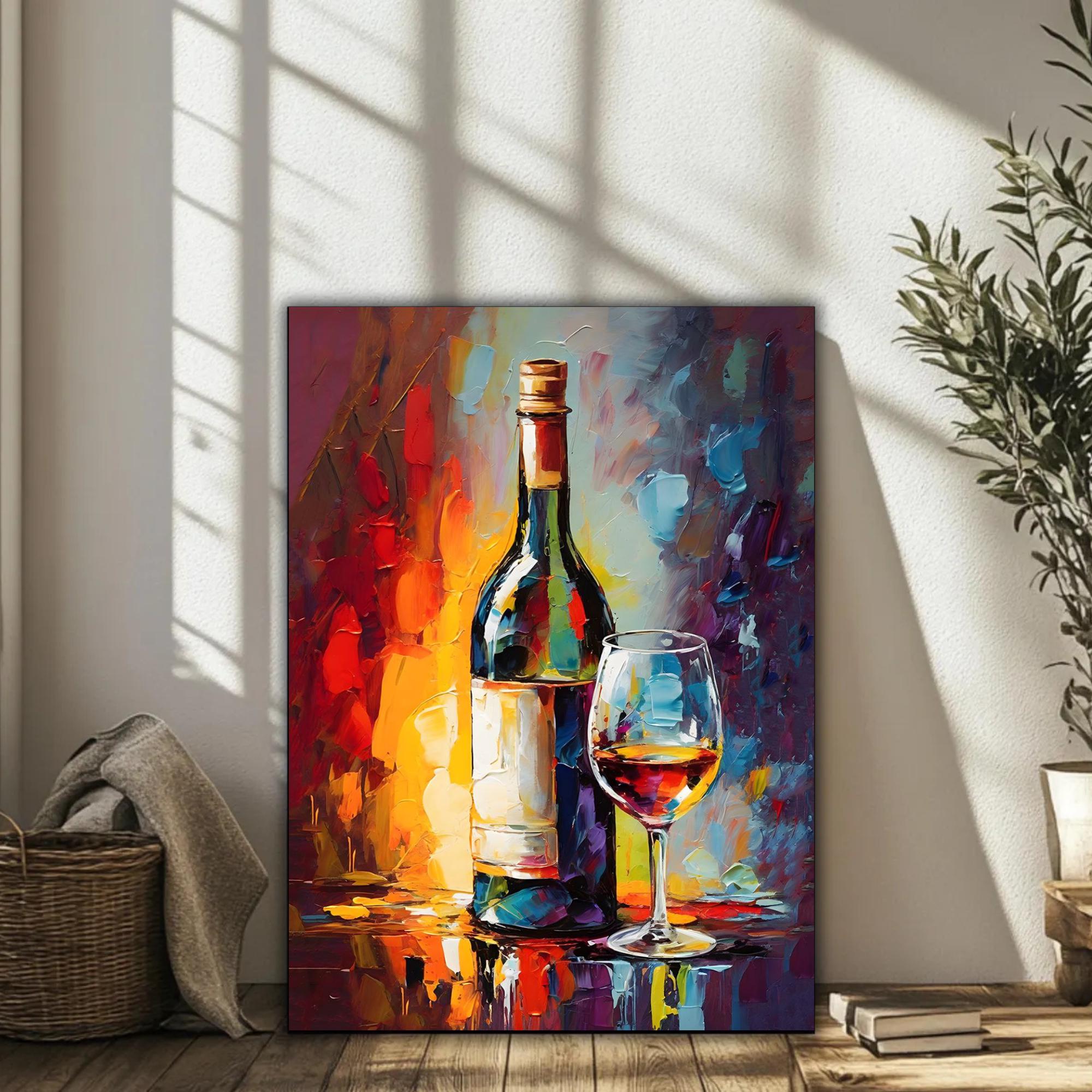 Red Wine Abstract Art Print – Digital File for Bar Kitchen or Cellar ...
