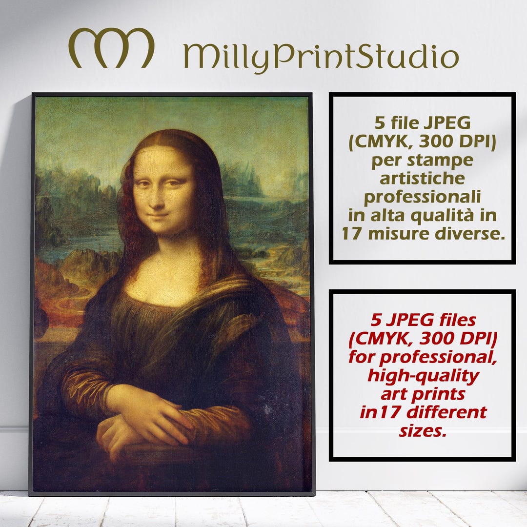 Monna Lisa, Leonardo Da Vinci, Poster Arte Da Parete, Stampa Digitale ...