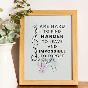 Good Friends Quote Wall Art - 8x10 Printable - Friendship Digital ...