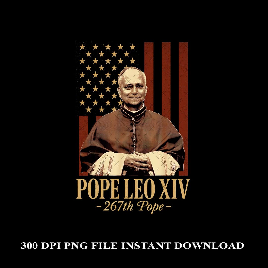 Pope Leo XIV First American Pope PNG File, Retro Cardinal Robert ...