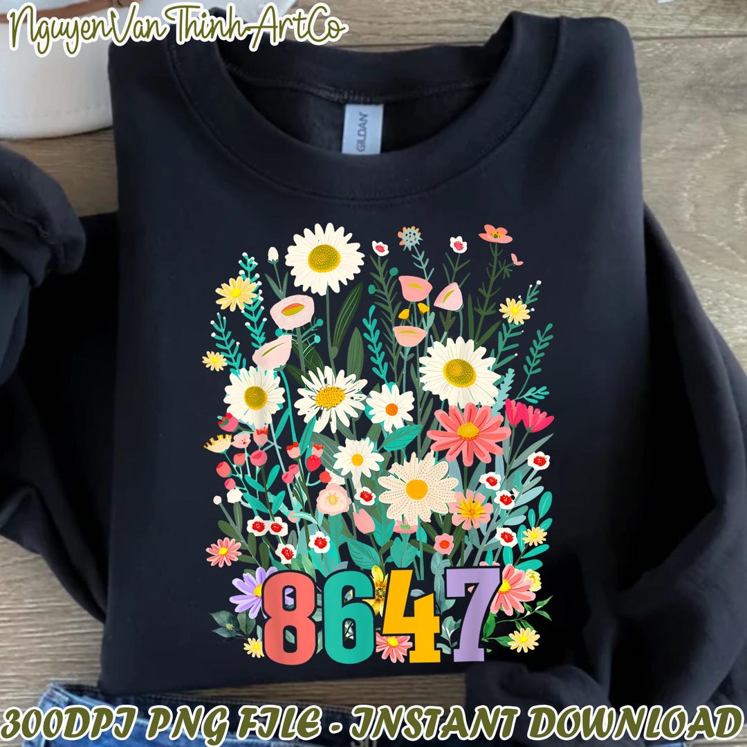 8647 Subtle Anti Trump Floral Boho Png, Protest Trump Png, Resist Trump ...