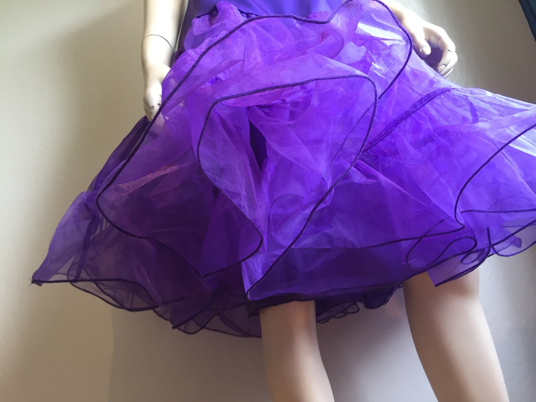 A Girl Goes Swish - Vintage 1990s Royal Purple Two Layer Crinoline ...
