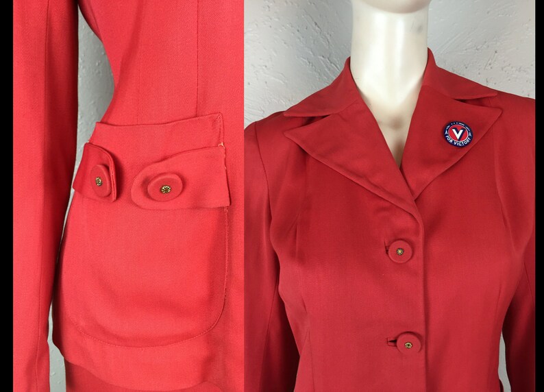 Loose Lips Sink Ships Vintage 1940s WW2 Lipstick Red Wool - Etsy