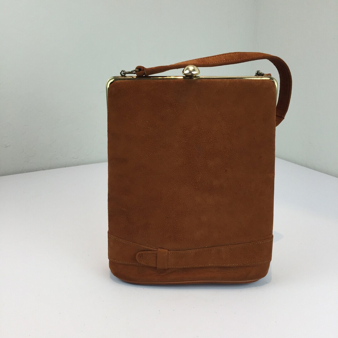 Standing Taller Than the Rest - Vintage 1940s 1950s Nutmeg Brown Suede ...