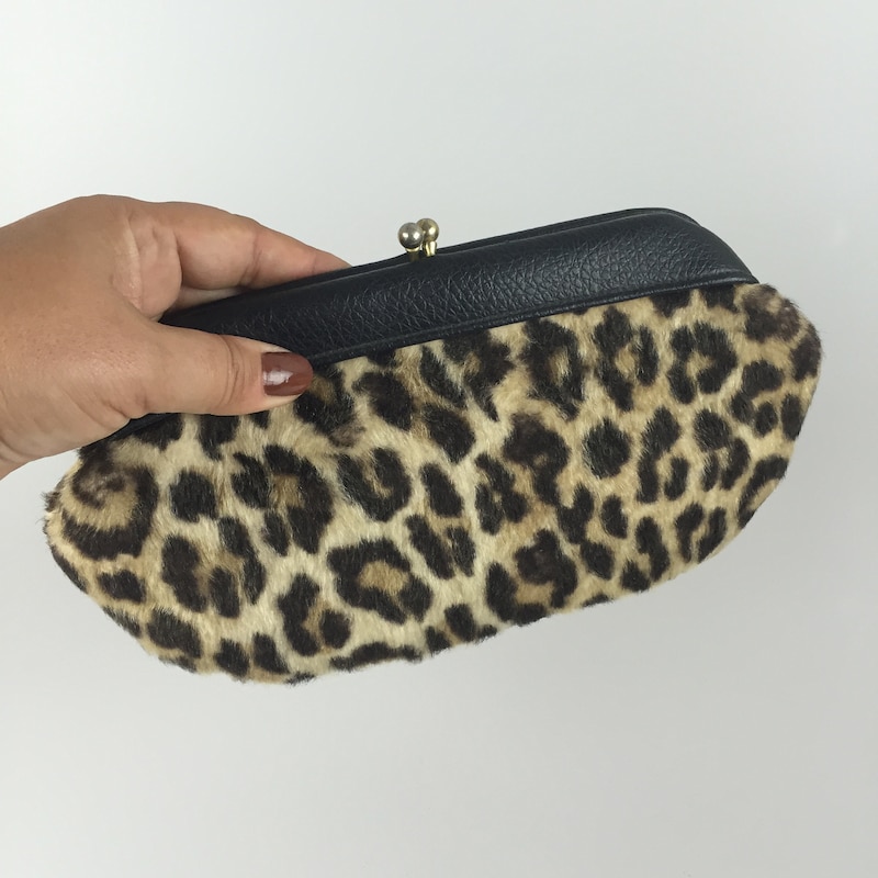 Fluffy Leopard Bag - Etsy