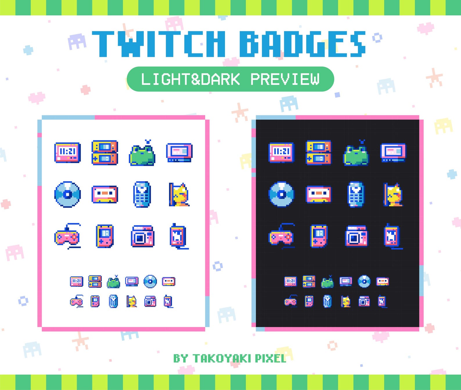 Retro Game Twitch Sub Badges | Pixel Art Retro Nostalgia Set, Gaming ...