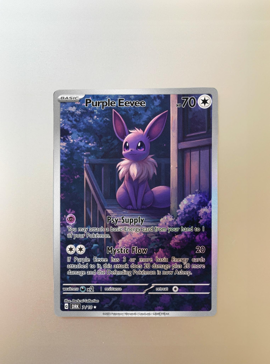 Purple Eevee Exclusive Full-art Holographic Proxy (2025) - Etsy